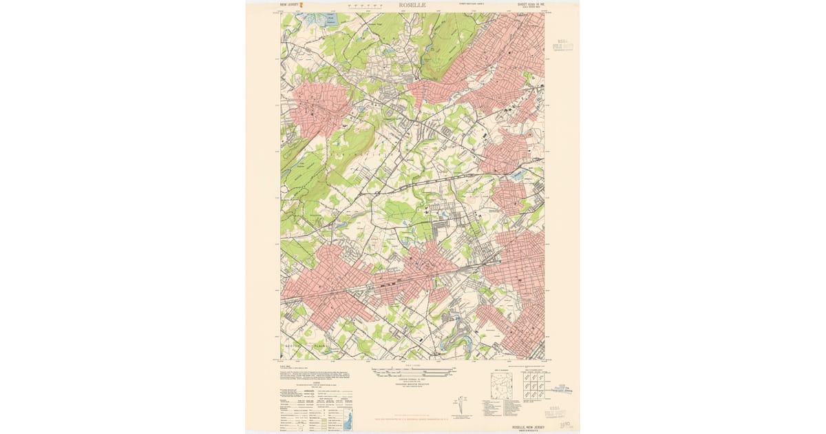 1943 Map of Roselle, NJ — High-Res | Pastmaps