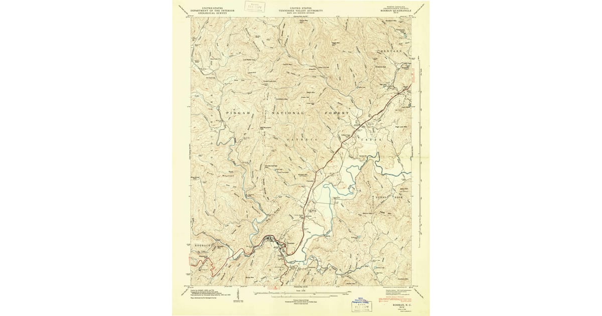 1946 Map of Rosman, NC — High-Res | Pastmaps