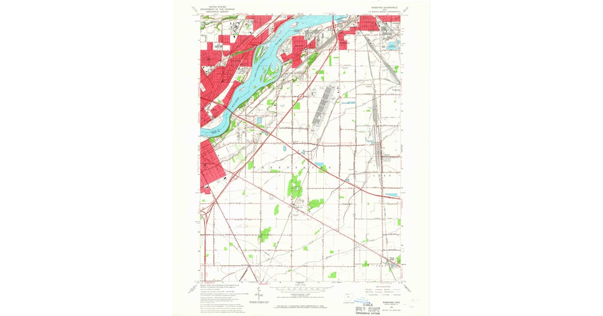 1965 Map of Rossford, OH — High-Res | Pastmaps
