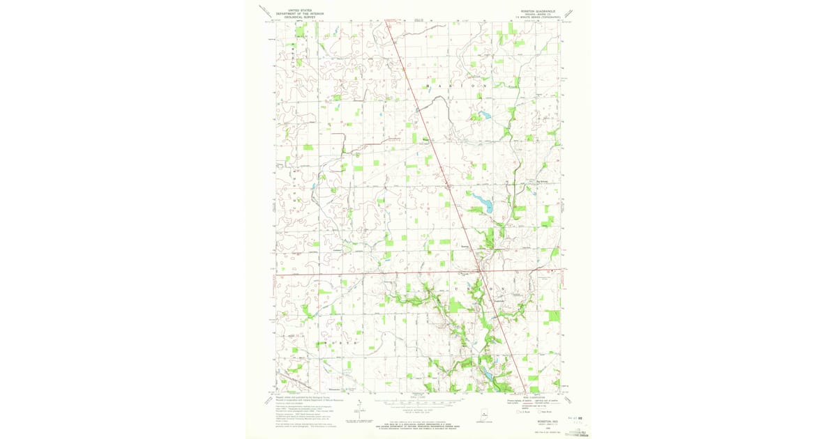 1969 Map of Rosston, Boone County, IN — High-Res | Pastmaps