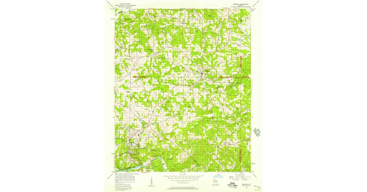 1956 Map of Roswell, GA — High-Res | Pastmaps
