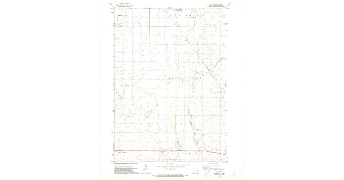 1972 Map of Roswell, SD — High-Res | Pastmaps