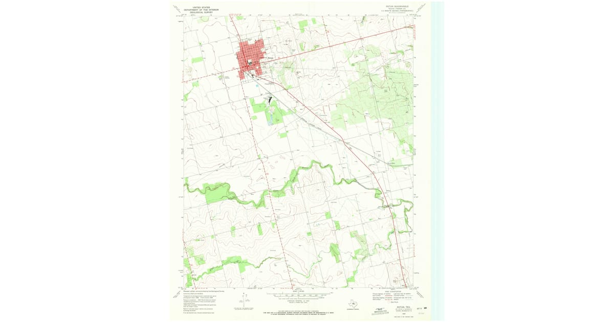 1969 Map of Rotan, TX — High-Res | Pastmaps
