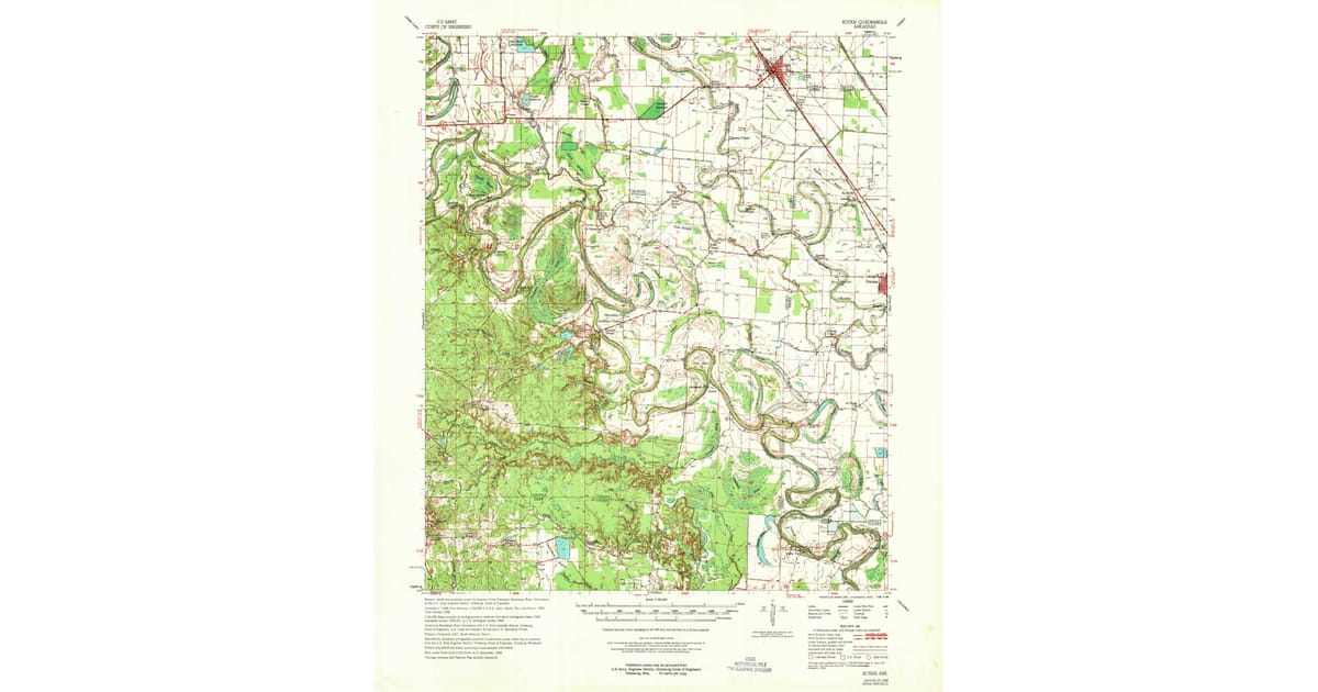 1968 Map of Rotan, Lincoln County, AR — High-Res | Pastmaps