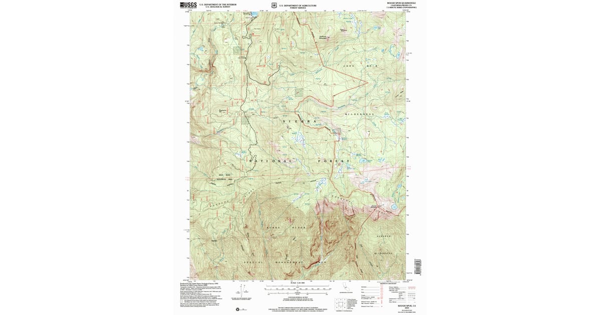 2004 Map of Rough Spur, Fresno County, CA — High-Res | Pastmaps