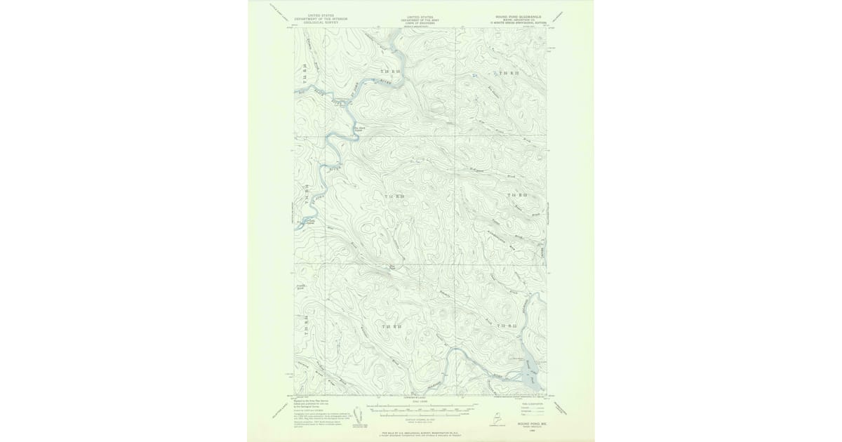 1955 Map of Round Pond, Aroostook County, ME — High-Res | Pastmaps