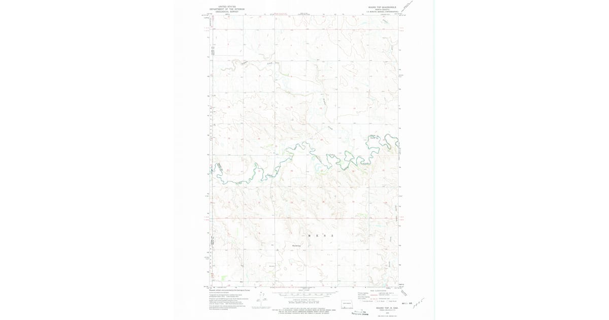 1972 Map of Round Top, Grant County, ND — High-Res | Pastmaps