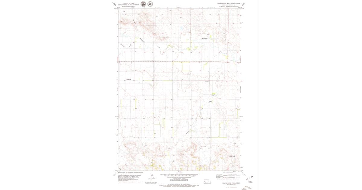 1979 Map of Roundhouse Rock, Morrill County, NE — High-Res | Pastmaps