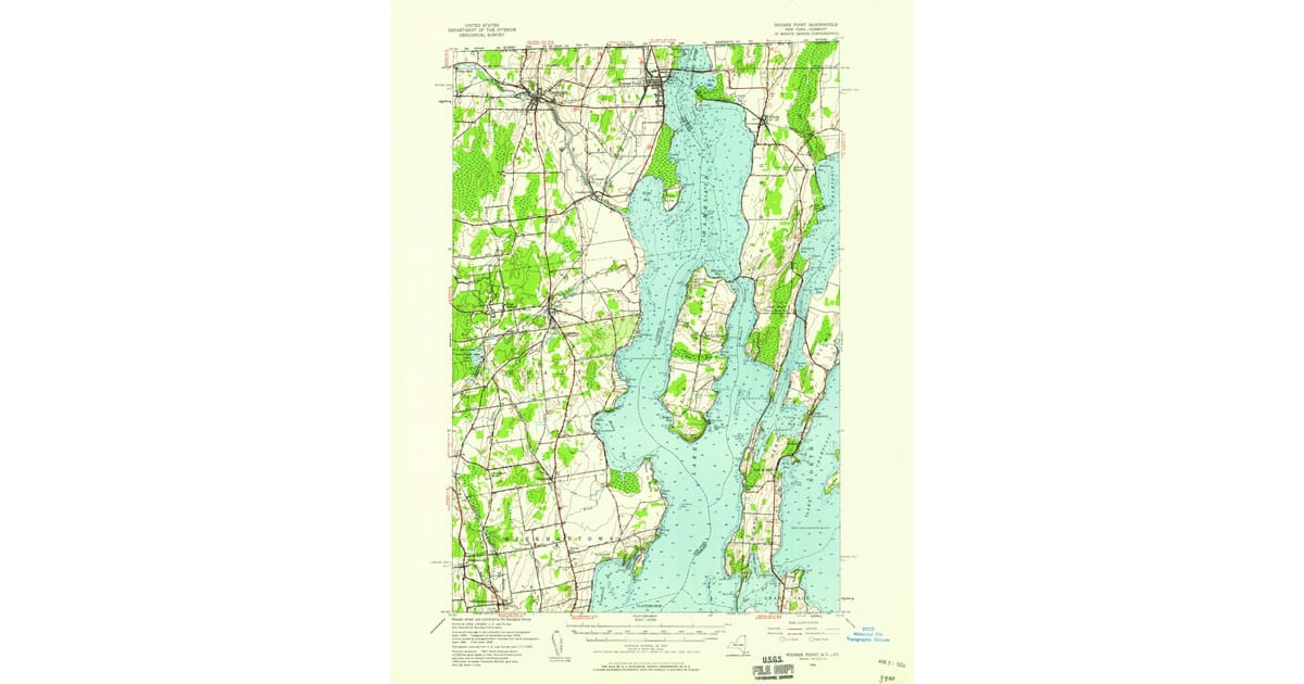 1956 Map of Rouses Point, NY — High-Res | Pastmaps
