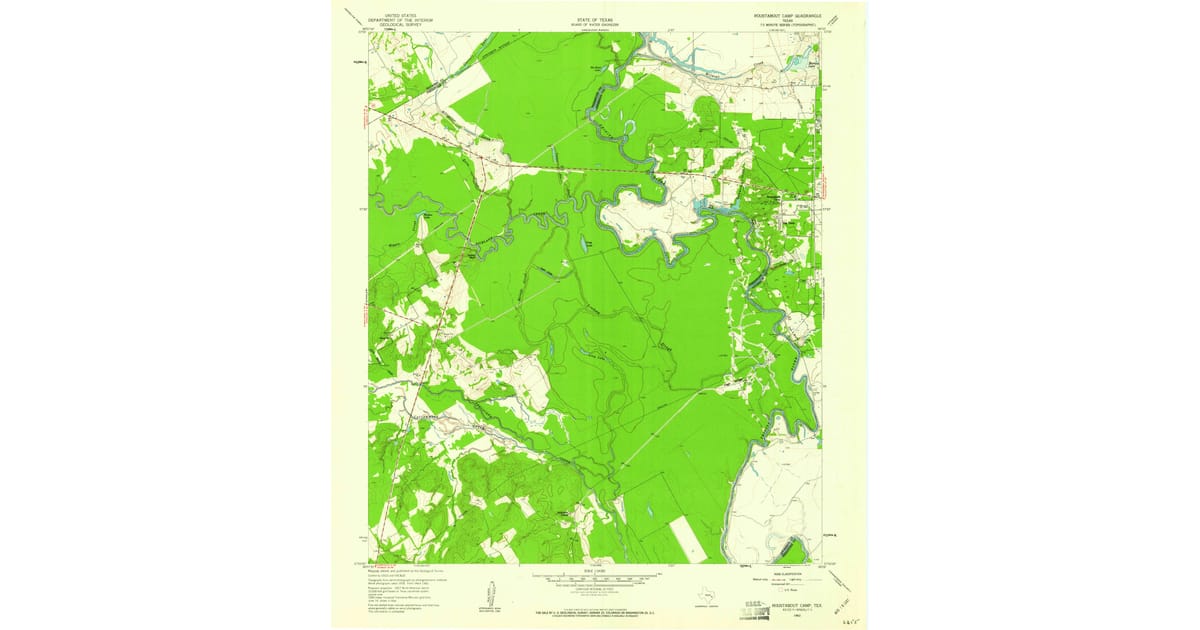 1960 Map of Roustabout Camp, Freestone County, TX — High-Res | Pastmaps