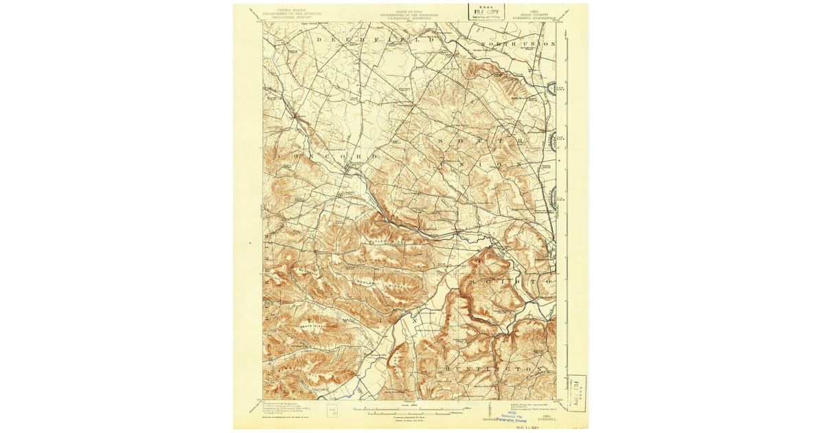 1914 Map of Roxabell, Ross County, OH — High-Res | Pastmaps