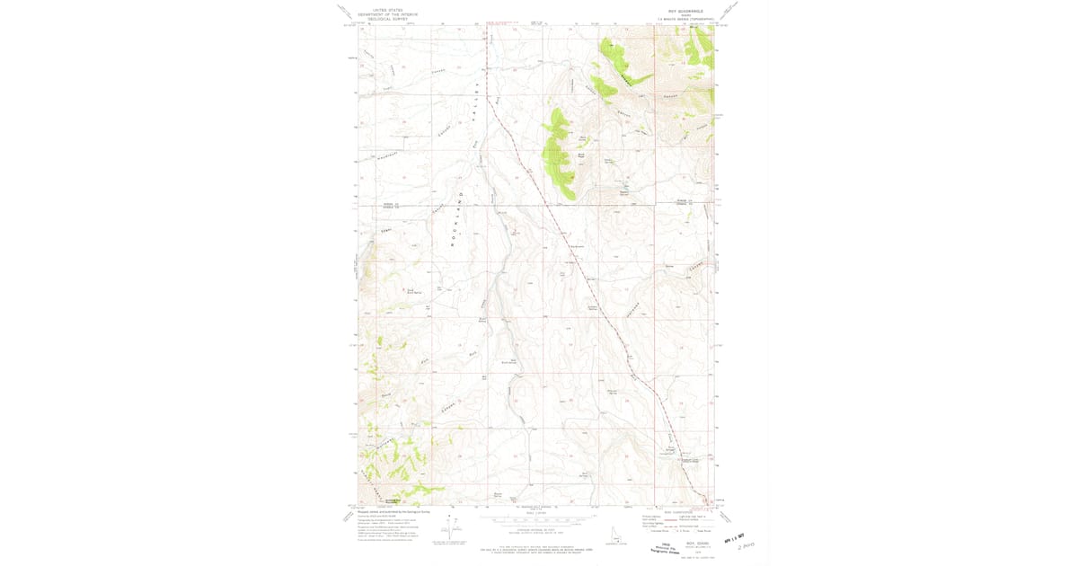 1973 Map of Roy, Oneida County, ID — High-Res | Pastmaps
