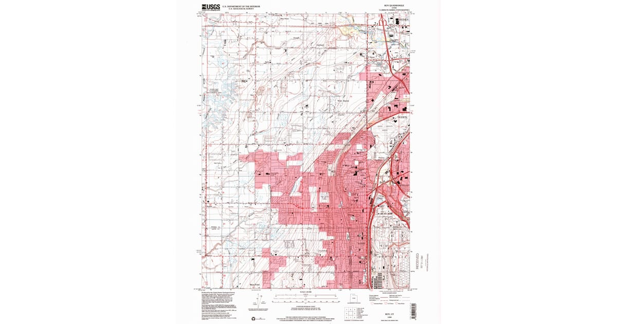 1999 Map of Roy, UT — High-Res | Pastmaps