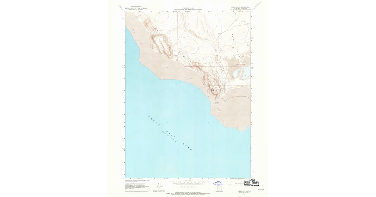1968 Map of Rozel Point, Box Elder County, UT — High-Res | Pastmaps