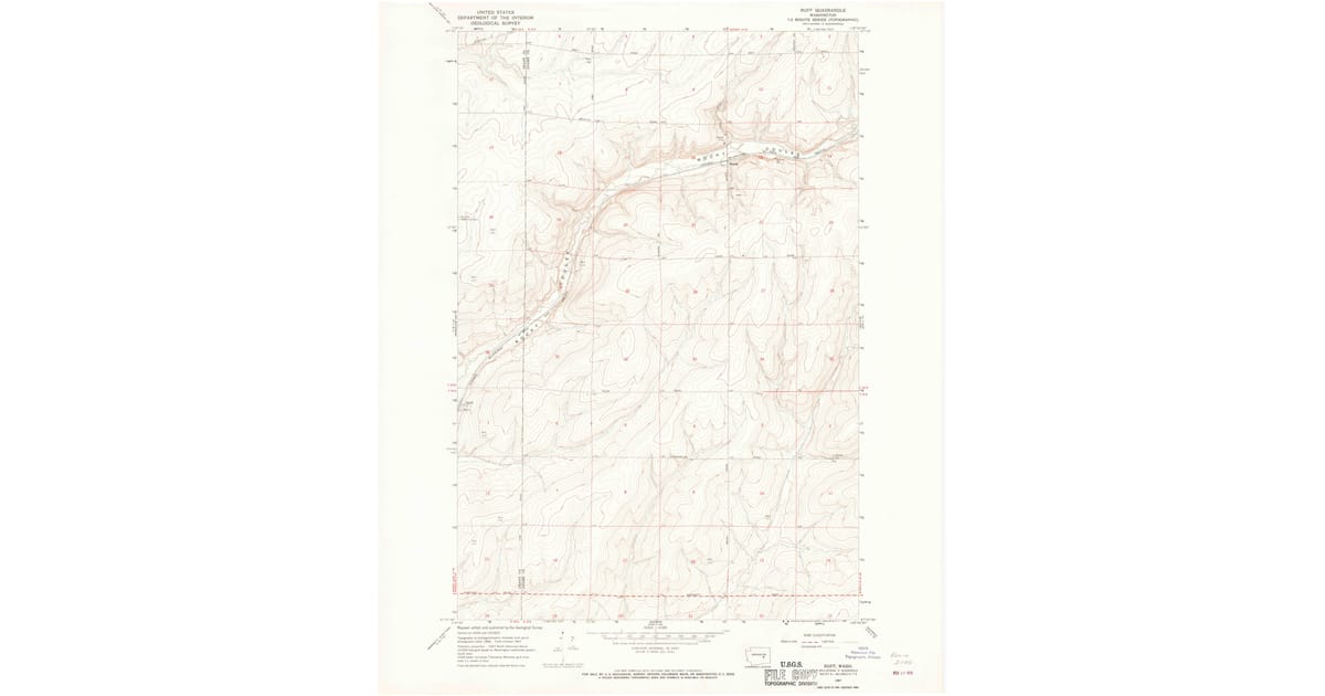 1967 Map of Ruff, Adams County, WA — High-Res | Pastmaps