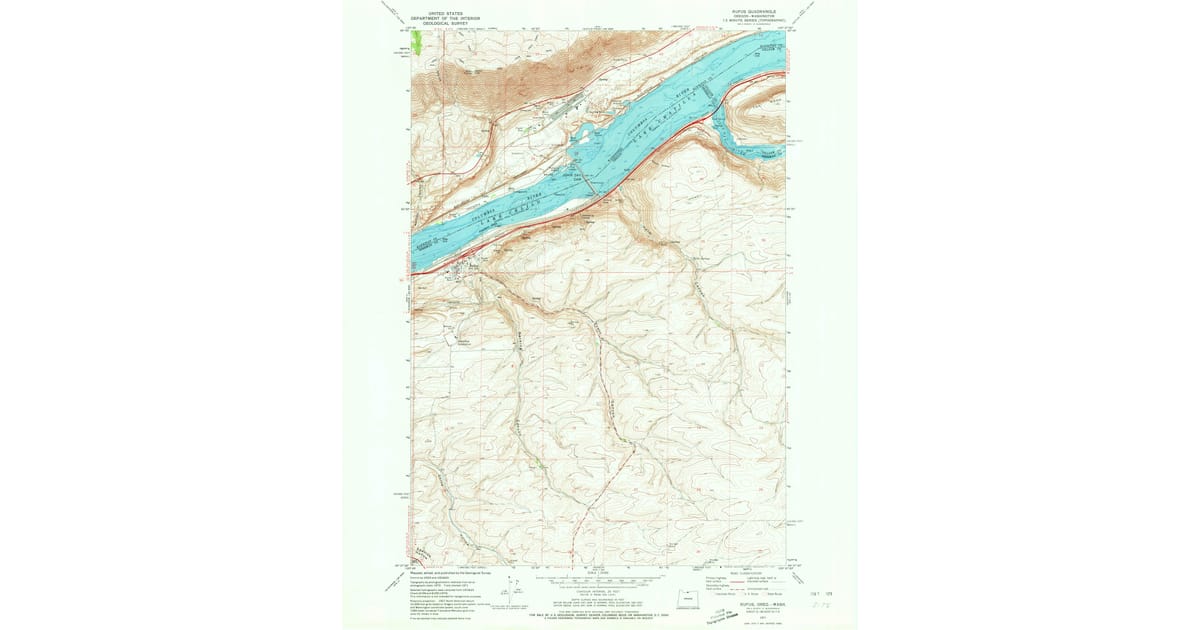 1971 Map of Rufus, OR — High-Res | Pastmaps