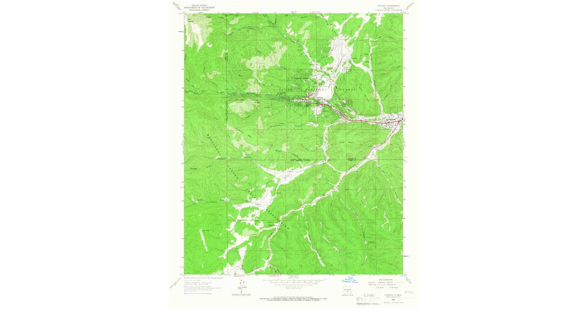 1963 Map of Ruidoso, NM — High-Res | Pastmaps