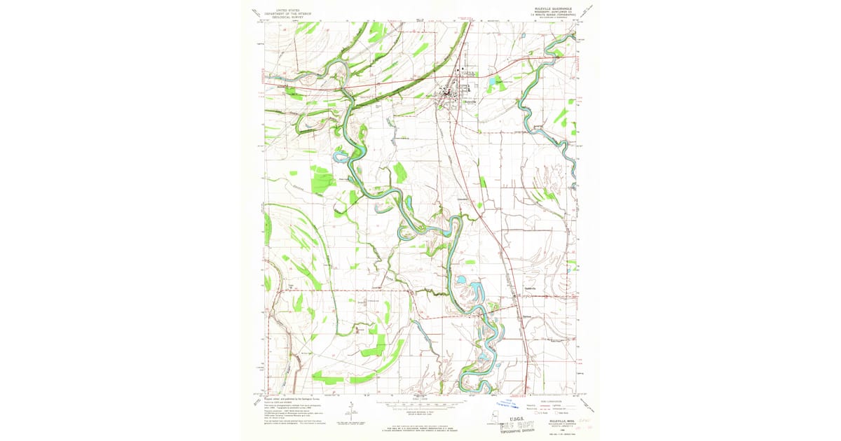1966 Map of Ruleville, MS — High-Res | Pastmaps