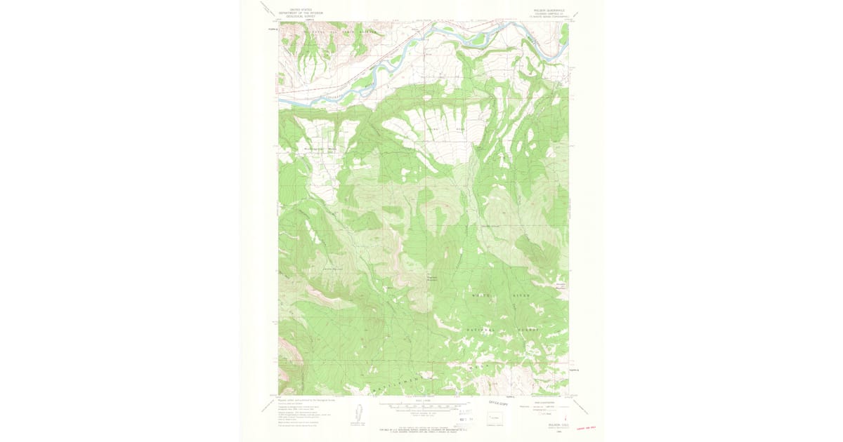 1960 Map of Rulison, Garfield County, CO — High-Res | Pastmaps