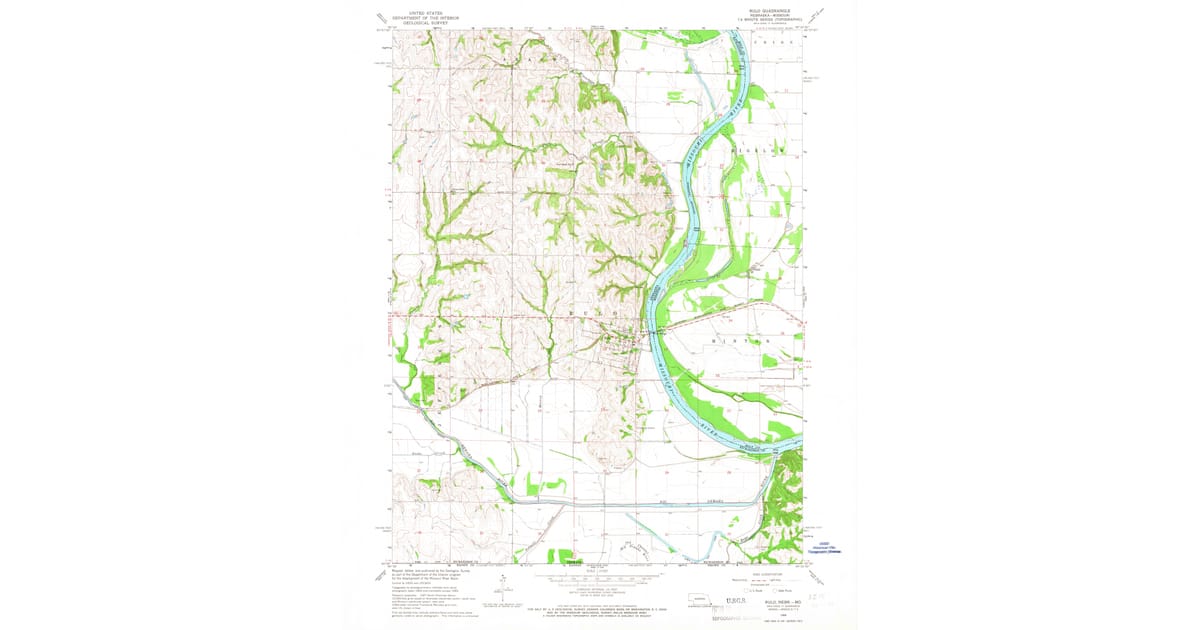 1965 Map of Rulo, NE — High-Res | Pastmaps