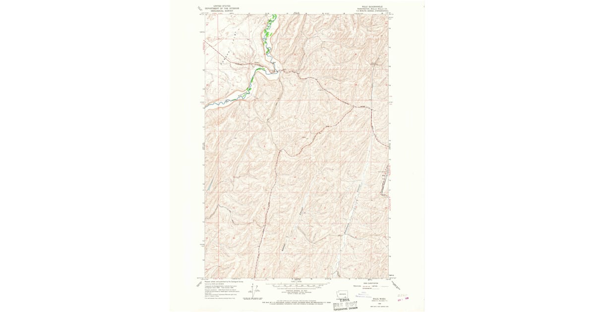 1966 Map of Rulo, Walla Walla County, WA — High-Res | Pastmaps