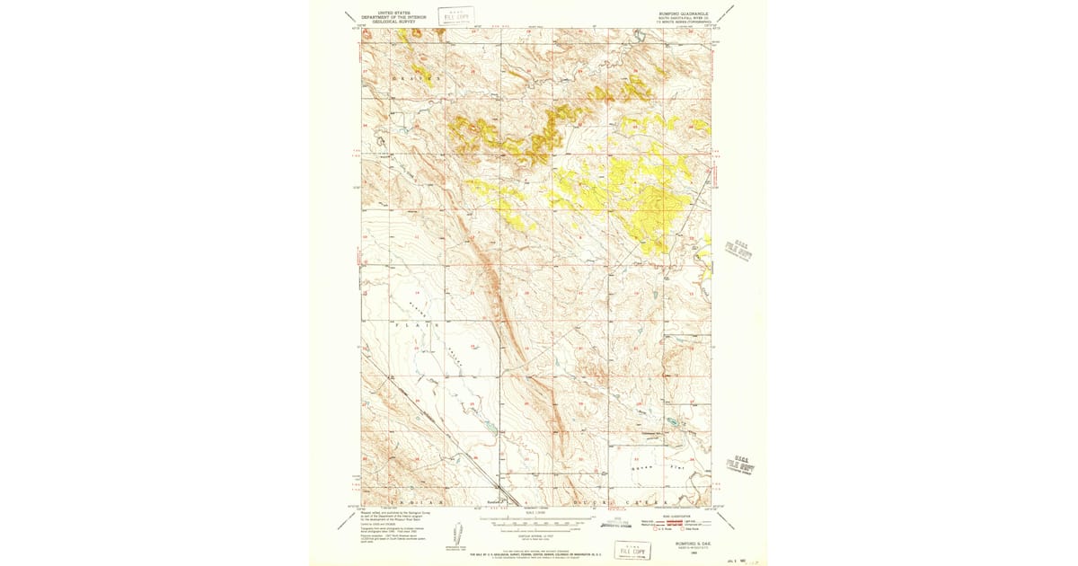 1950 Map of Rumford, Fall River County, SD — High-Res | Pastmaps
