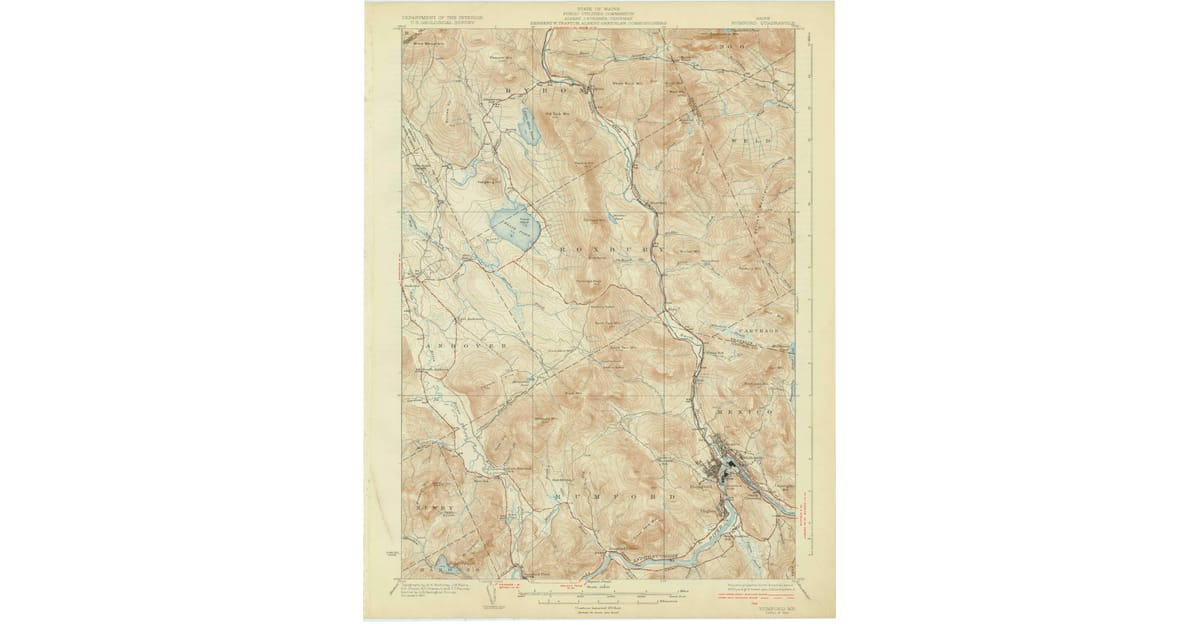 1930 Map of Rumford, Oxford County, ME — High-Res | Pastmaps