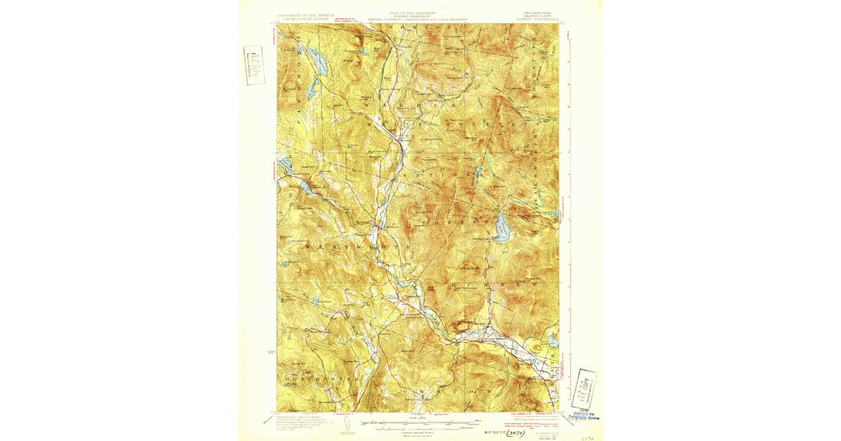 1932 Map of Rumney, Grafton County, NH — High-Res | Pastmaps