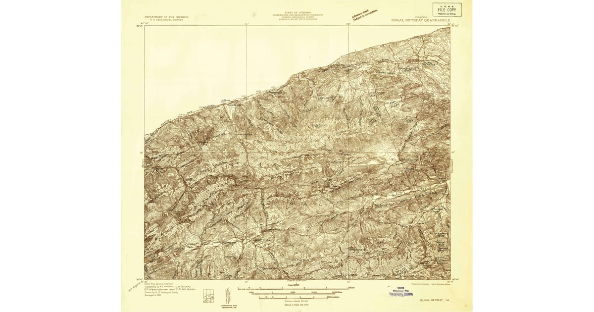 1930s Maps of Roberts Mill, VA | Pastmaps