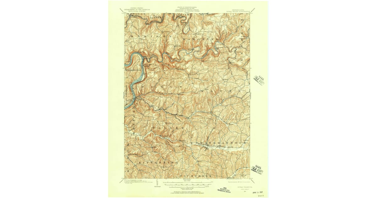 1901 Map of Rural Valley, PA — High-Res | Pastmaps