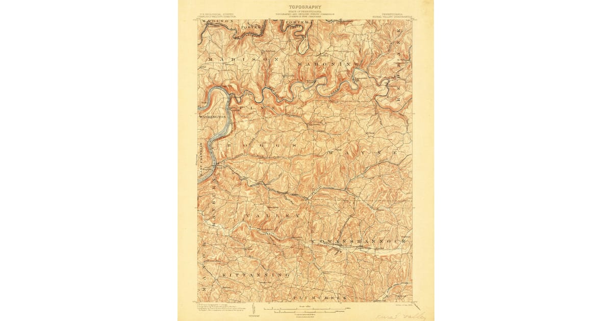 1903 Map of Rural Valley, PA — High-Res | Pastmaps