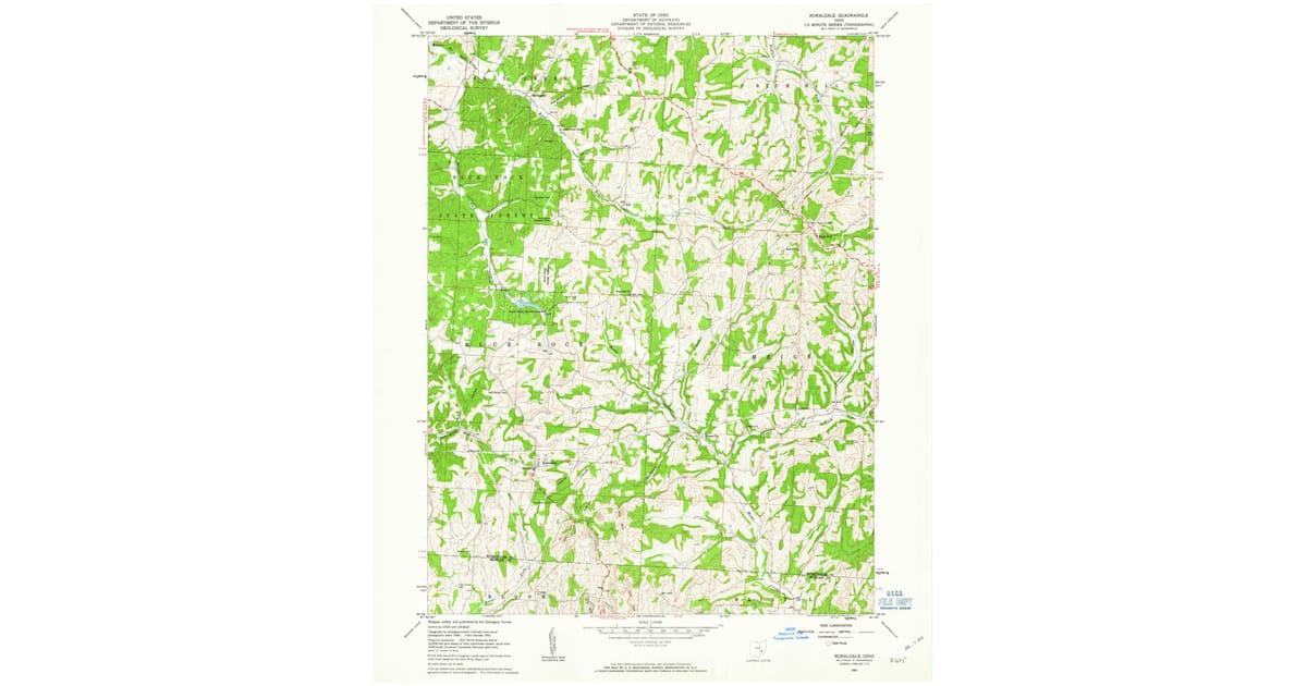 1961 Map of Ruraldale, Muskingum County, OH — High-Res | Pastmaps