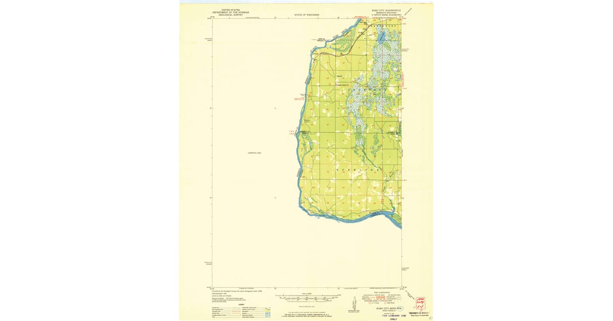 1950 Map of Rush City, MN — High-Res | Pastmaps