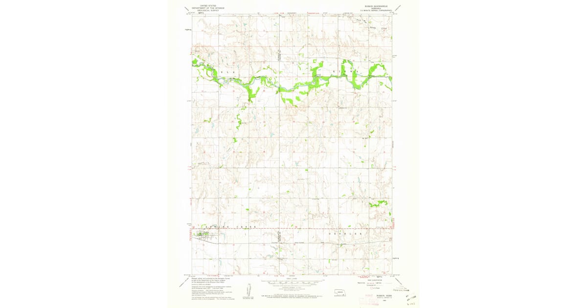 1960 Map of Ruskin, NE — High-Res | Pastmaps