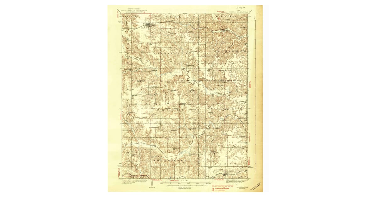 1938 Map of Russell, IA — High-Res | Pastmaps