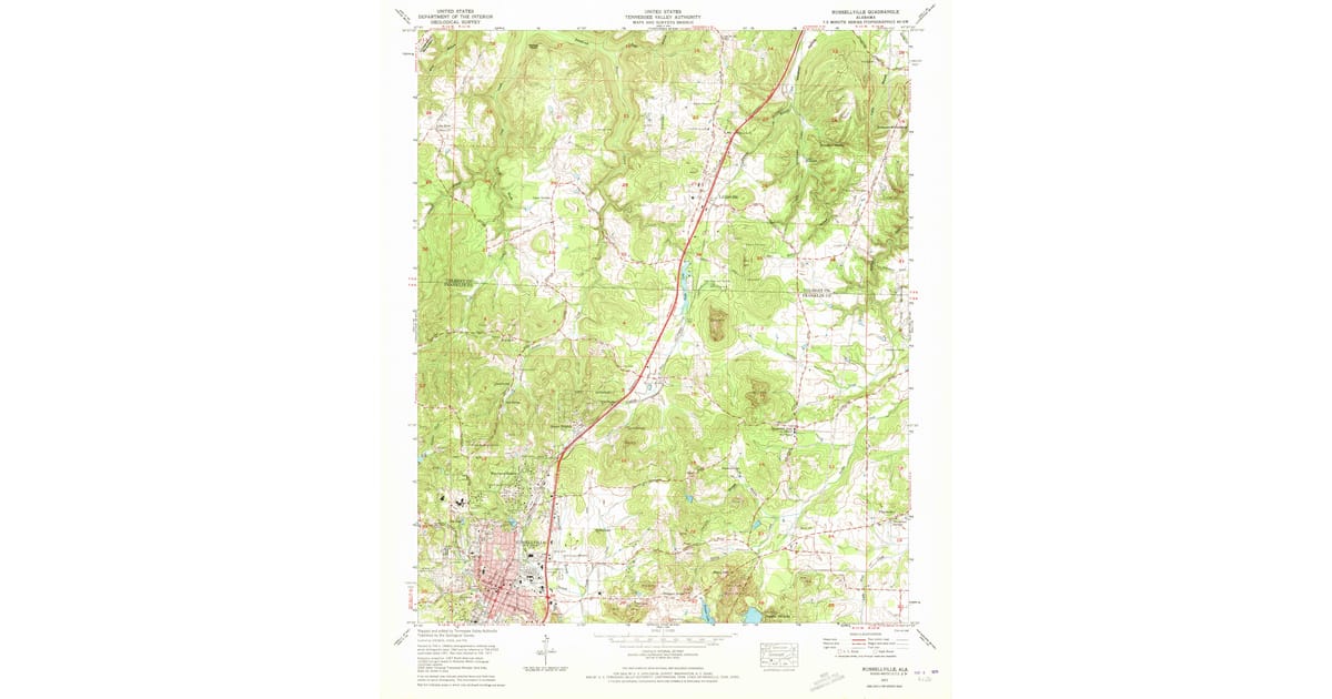 1970s Maps of Franklin County, AL | Pastmaps