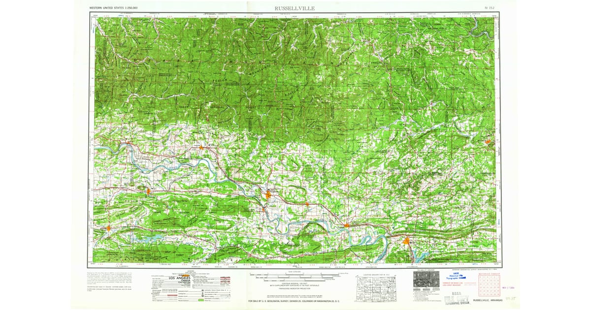 1960s Maps of Martin Spring, AR | Pastmaps