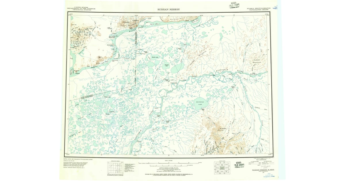 Old Maps of Nyac, AK for Academic Research | Pastmaps