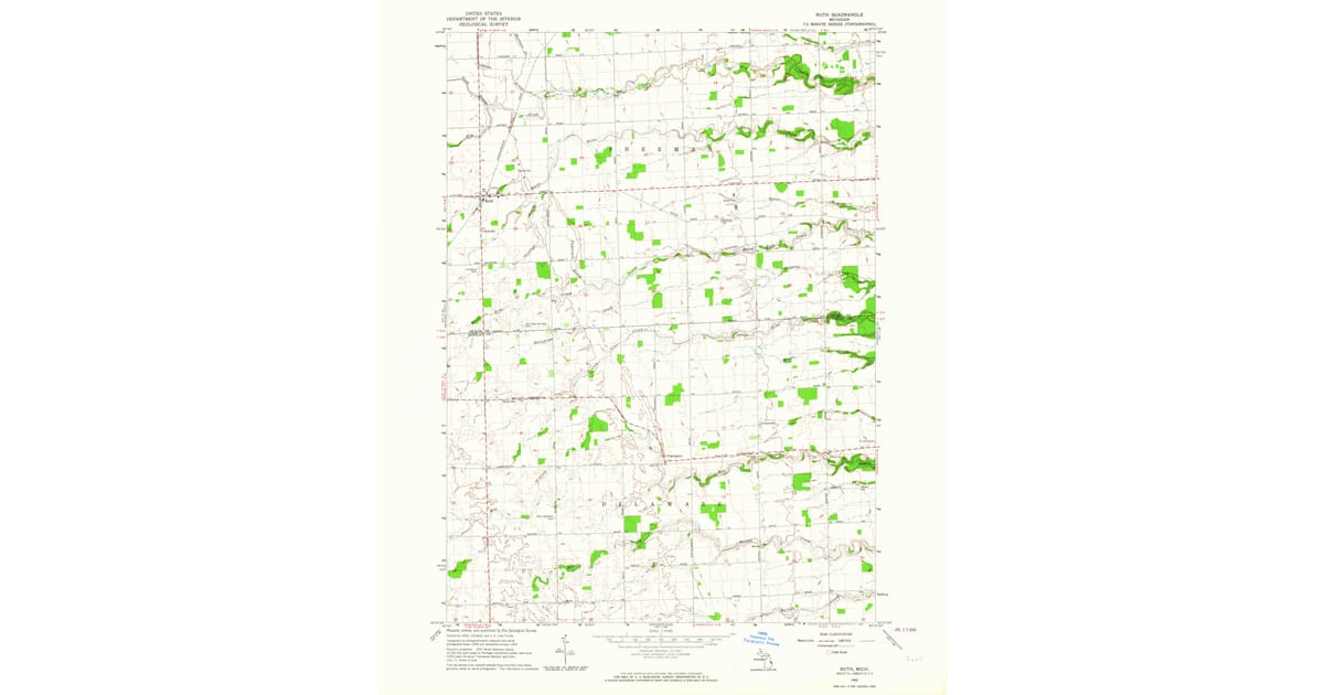 1963 Map of Ruth, Sanilac County, MI — High-Res | Pastmaps