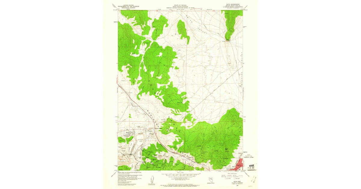1958 Map of Ruth, NV — High-Res | Pastmaps