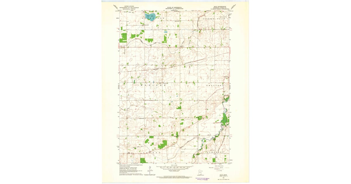 1962 Map of Saco, Steele County, MN — High-Res | Pastmaps