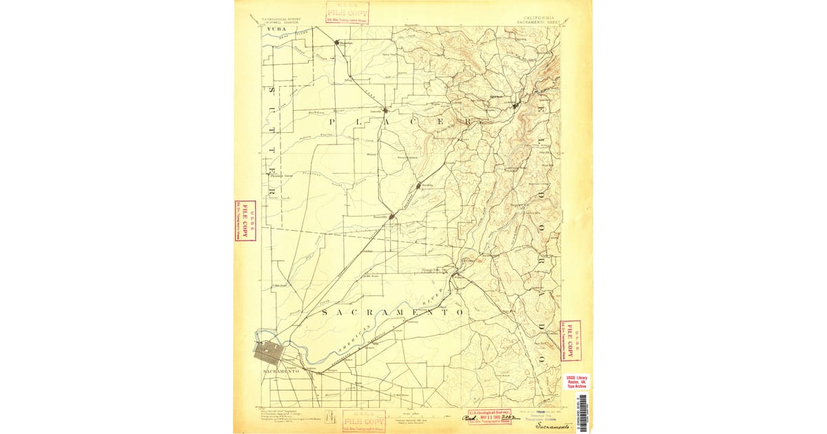 1893 Map of Sacramento, CA — High-Res | Pastmaps
