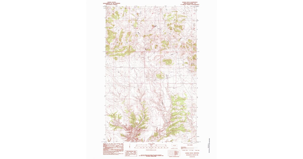 1985 Map of Saddle Rock, Blaine County, MT — High-Res | Pastmaps