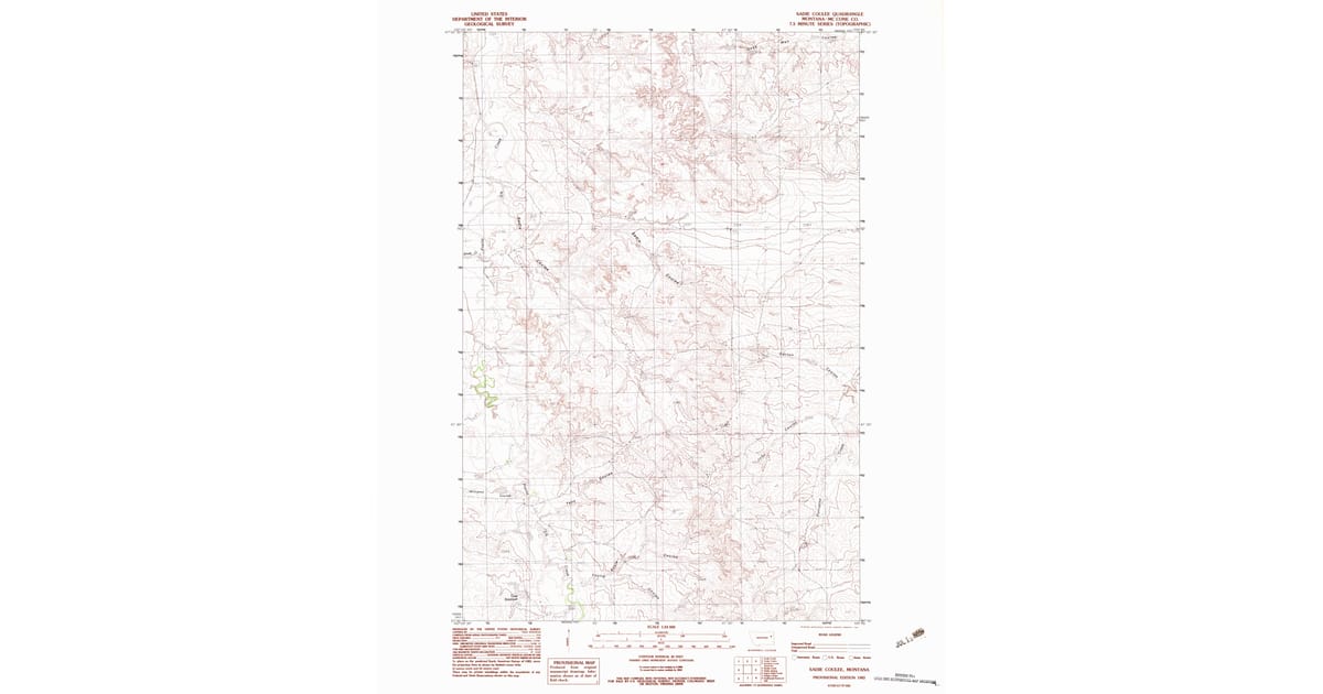 1983 Map of Sadie Coulee, McCone County, MT — High-Res | Pastmaps