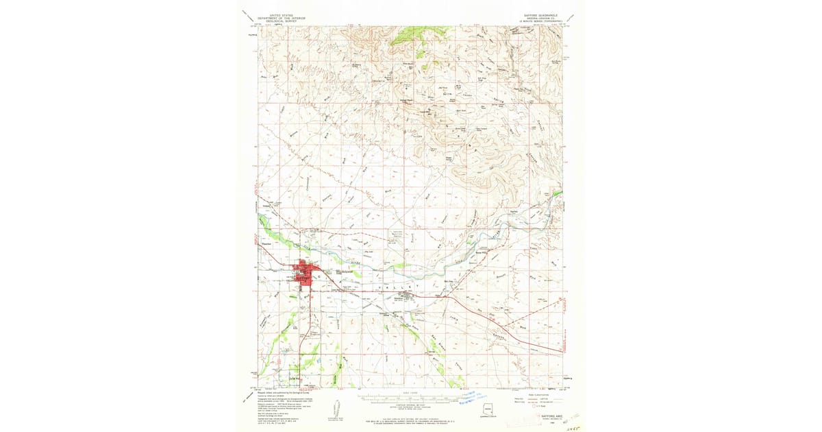 1960 Map of Safford, AZ — High-Res | Pastmaps