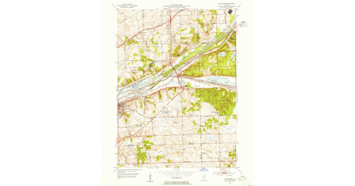 1953 Map of Sag Bridge, Cook County, IL — High-Res | Pastmaps
