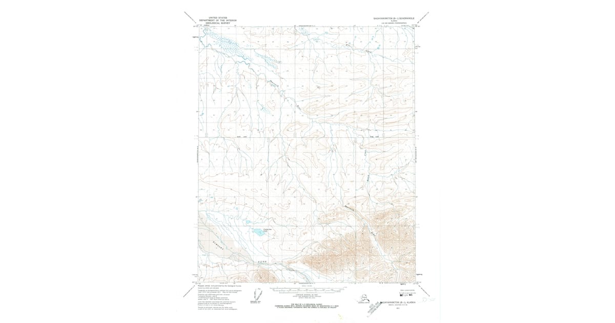 1971 Map of Sagavanirktok B-1, North Slope Borough, AK — High-Res ...