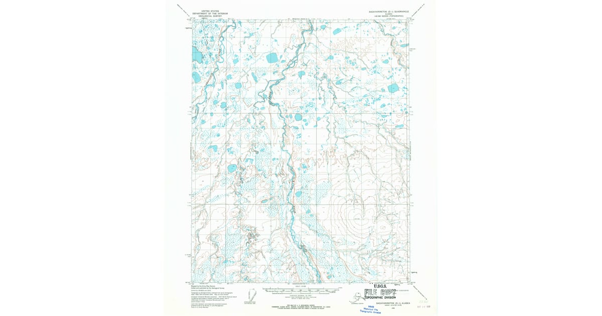 1955 Map of Sagavanirktok D-1, North Slope Borough, AK — High-Res ...