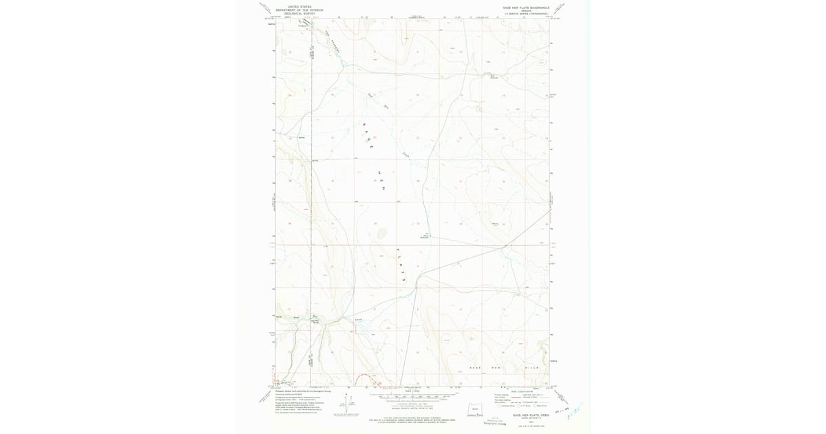 1971 Map of Sage Hen Flats, Harney County, OR — High-Res | Pastmaps