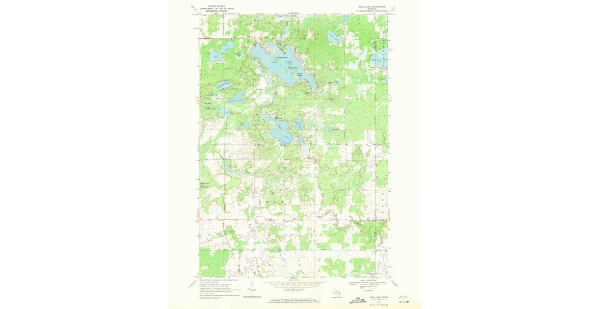 1968 Map of Sage Lake, Ogemaw County, MI — High-Res | Pastmaps